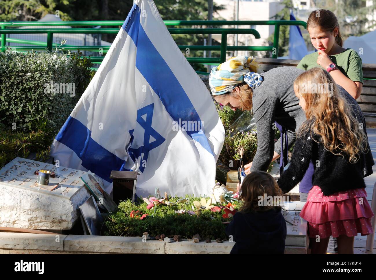 Jerusalem, Memorial Day which commemorates Israel's fallen soldiers and ...