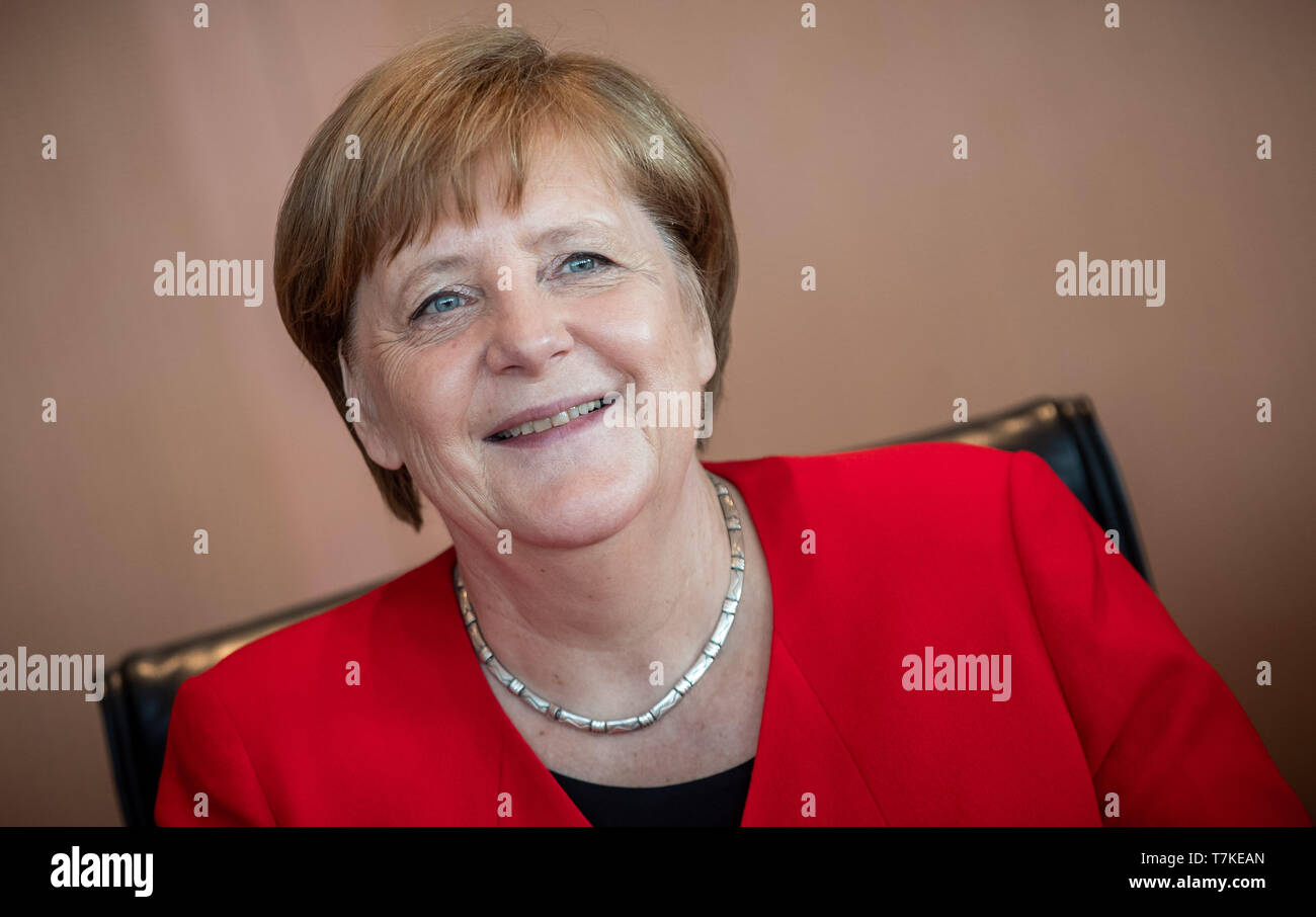 Berlin, Germany. 08th May, 2019. Chancellor Angela Merkel (CDU) is ...