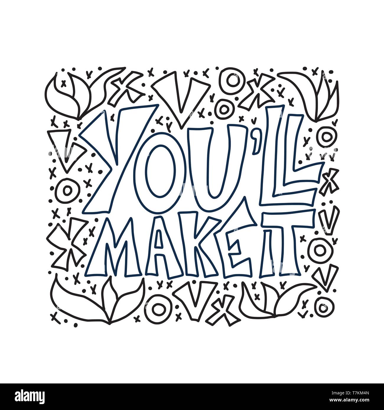 You'll make it quote with decoration isolated. Poster template with ...