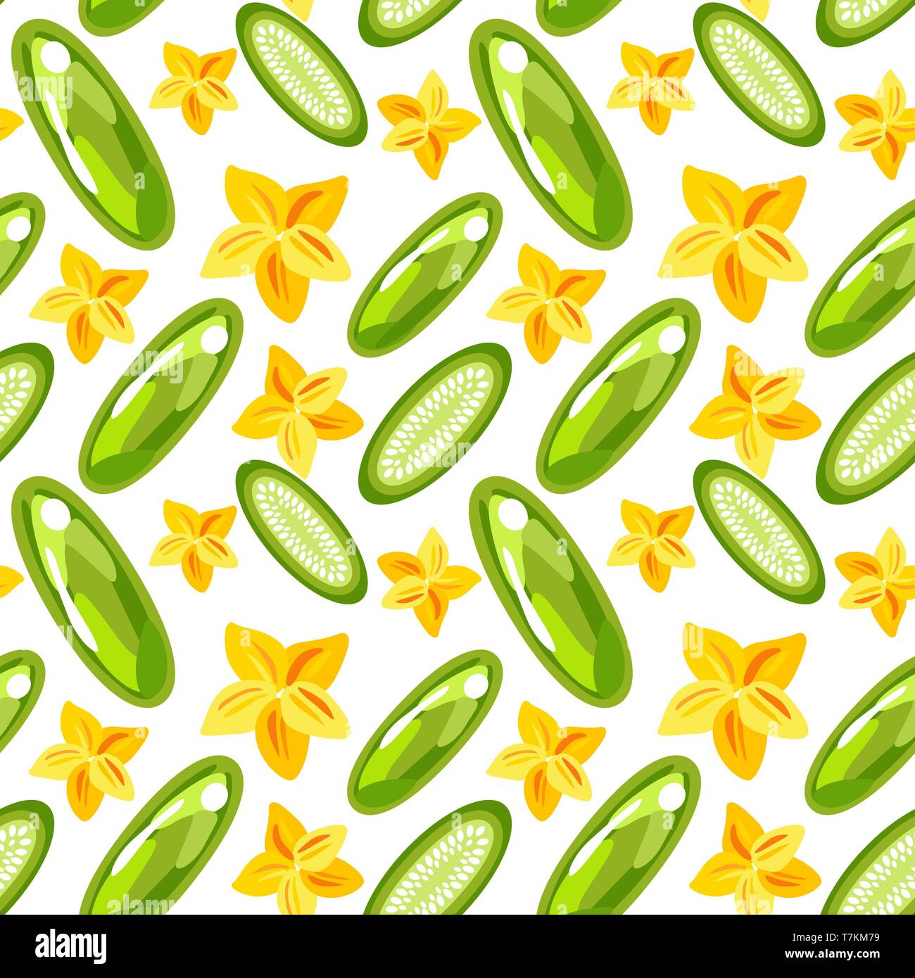 Background pattern fresh cucumber Stock Vector Images - Alamy
