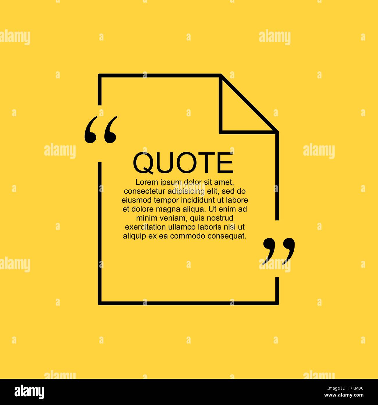 Quote text bubble. Commas, note, message and comment. Design element ...