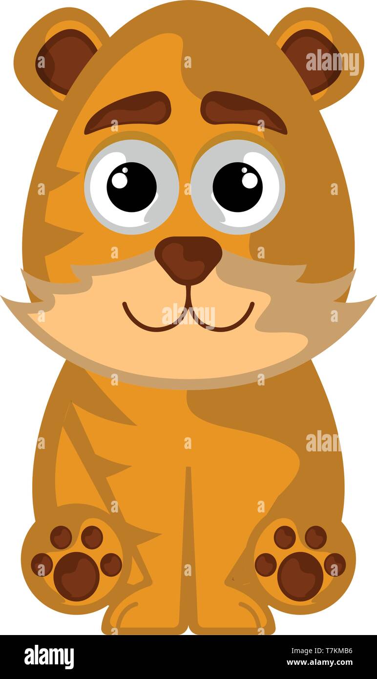 Isolated cute tiger on white background Stock Vector Image & Art - Alamy