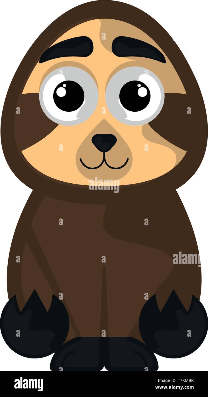 Isolated cute sloth on white background Stock Vector Image & Art - Alamy