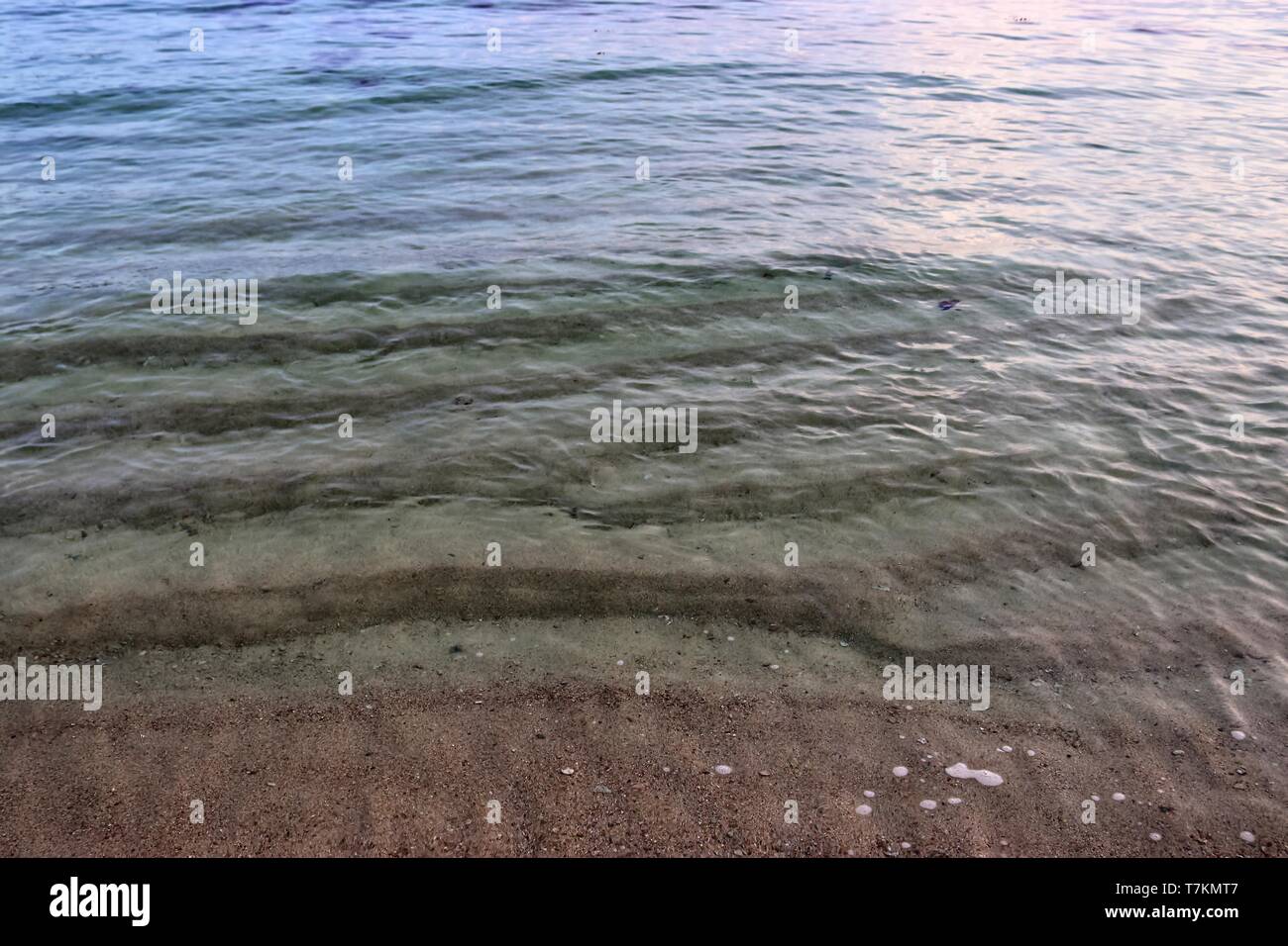 Close up surface of floating water with ripples and waves and some ...