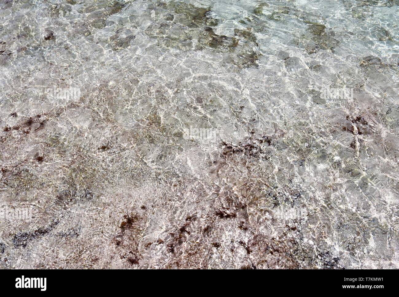 Close up surface of floating water with ripples and waves and some ...
