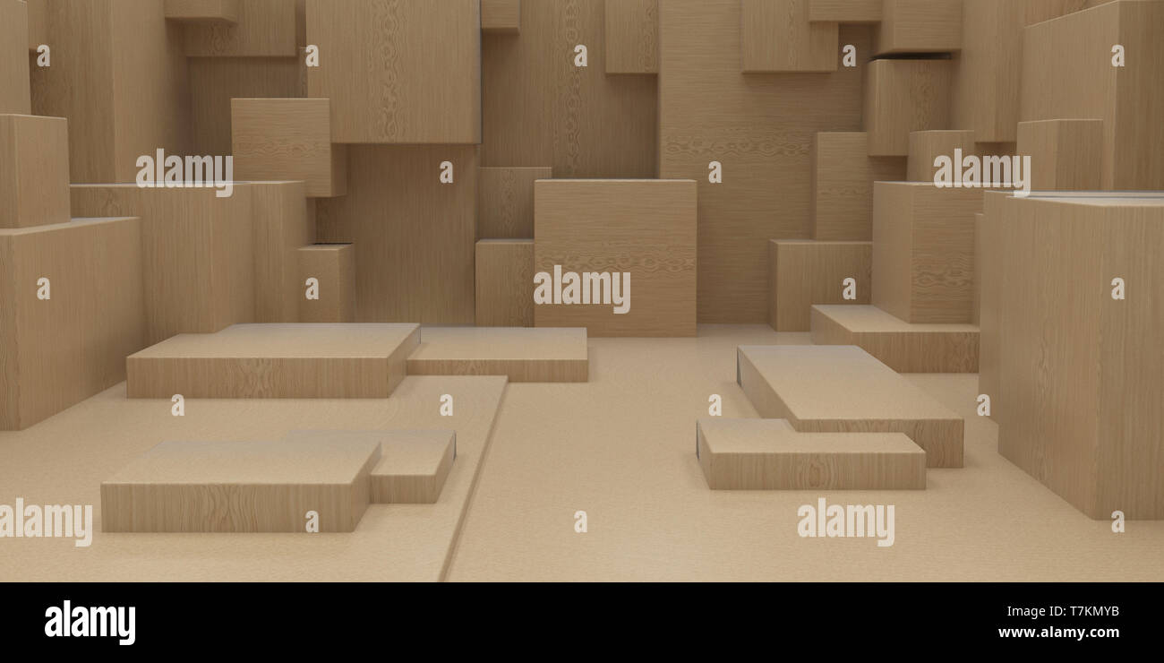 Render of 3D Geometric Abstract Cuboid Wallpaper Background Stock Photo ...