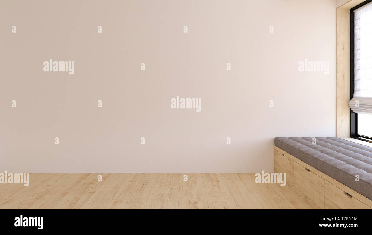 Render of 3D Contemporary Empty Room Stock Photo - Alamy