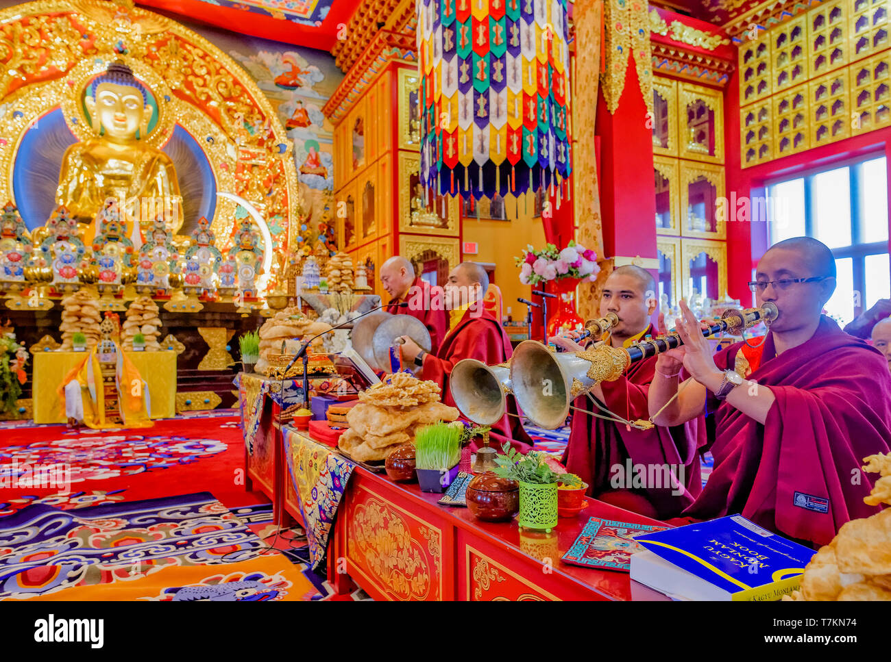 Thrangu Tibetan Monastery celebration Stock Photo - Alamy
