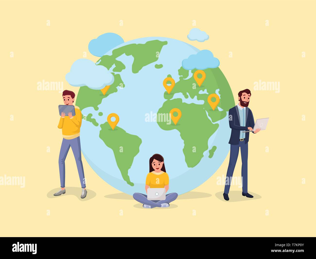 Networking between people from all over the world. Global worldwide ... Networking between people from all over the world. Global worldwide ...