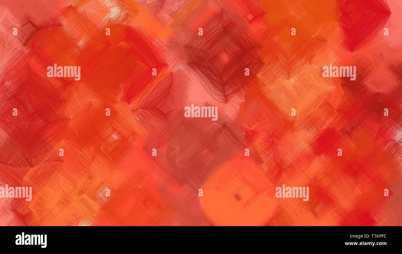 art background with coffee, coral and firebrick colors. modern dynamic ...