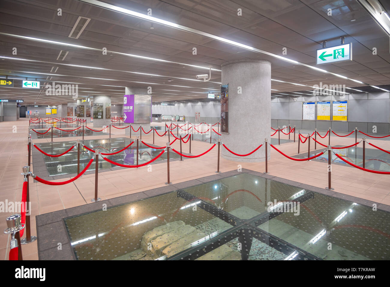 Taipei, DEC 19: Interior view of Beimen Station on DEC 19, 2018 at ...