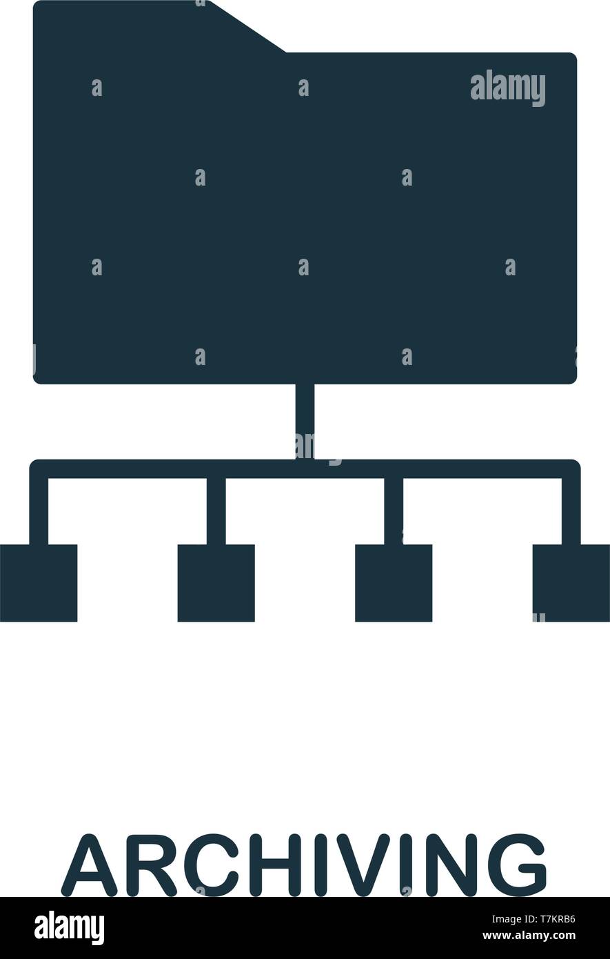 Archiving icon. Creative element design from icons collection. Pixel ...