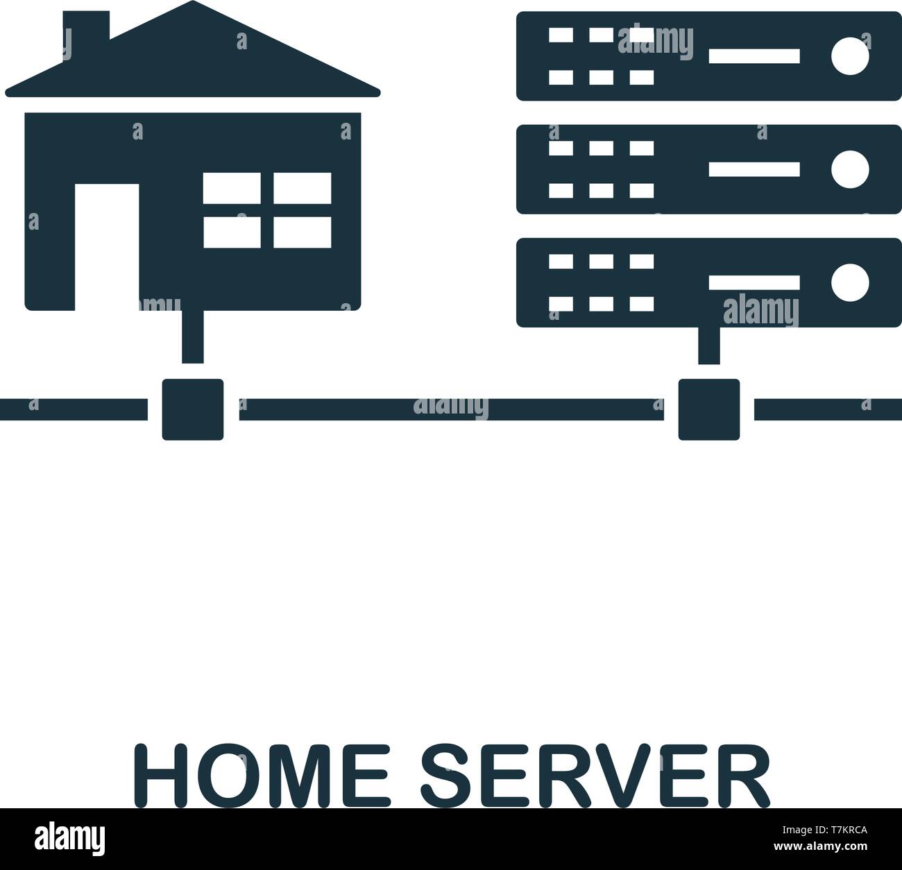 Home Server icon. Creative element design from icons collection. Pixel ...