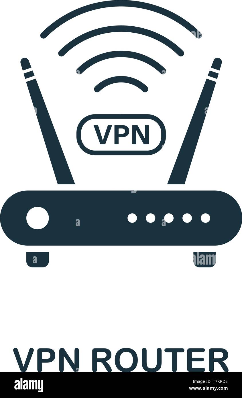 Vpn Router icon. Creative element design from icons collection. Pixel ...