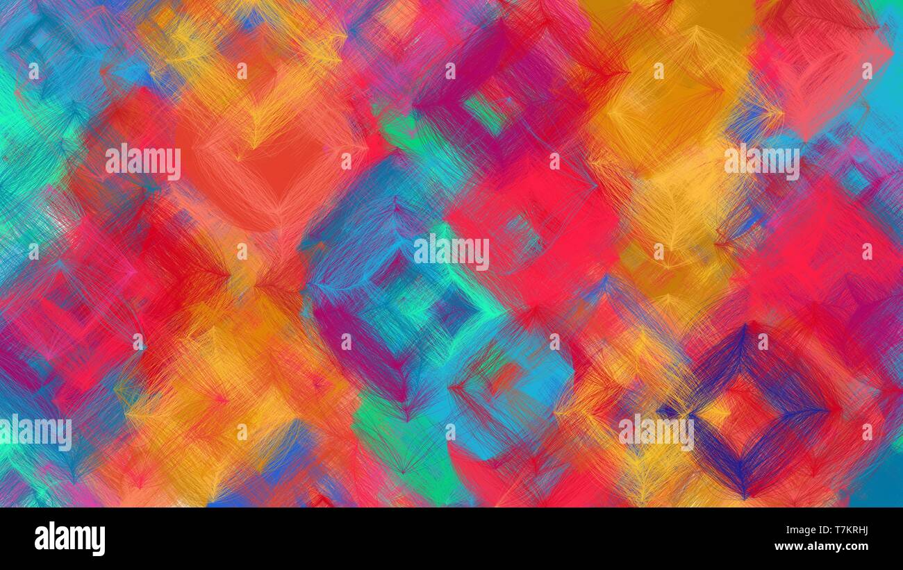 art background with moderate red, light sea green and peru colors ...