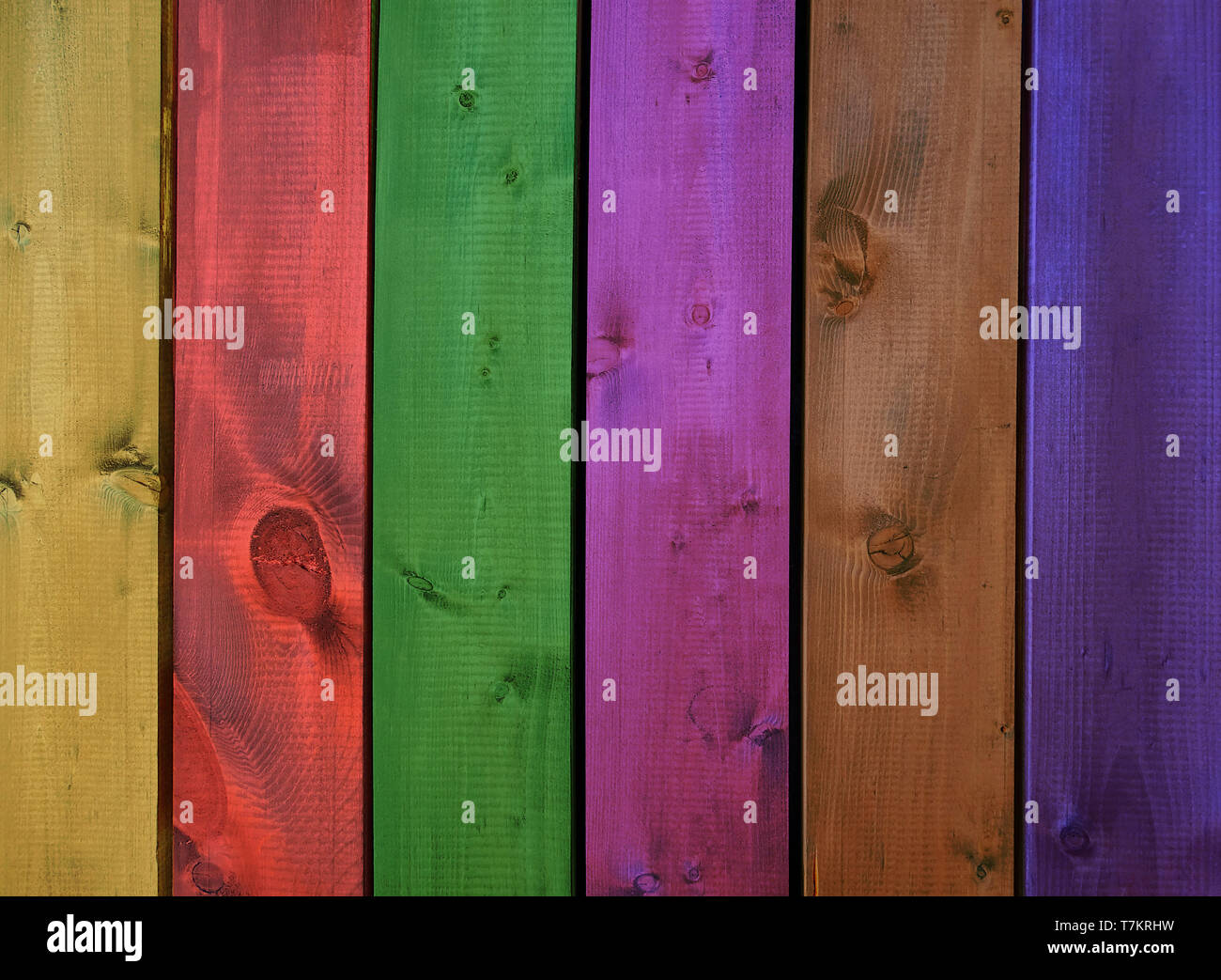 Colorful wooden background green red yellow RGB Stock Photo - Alamy