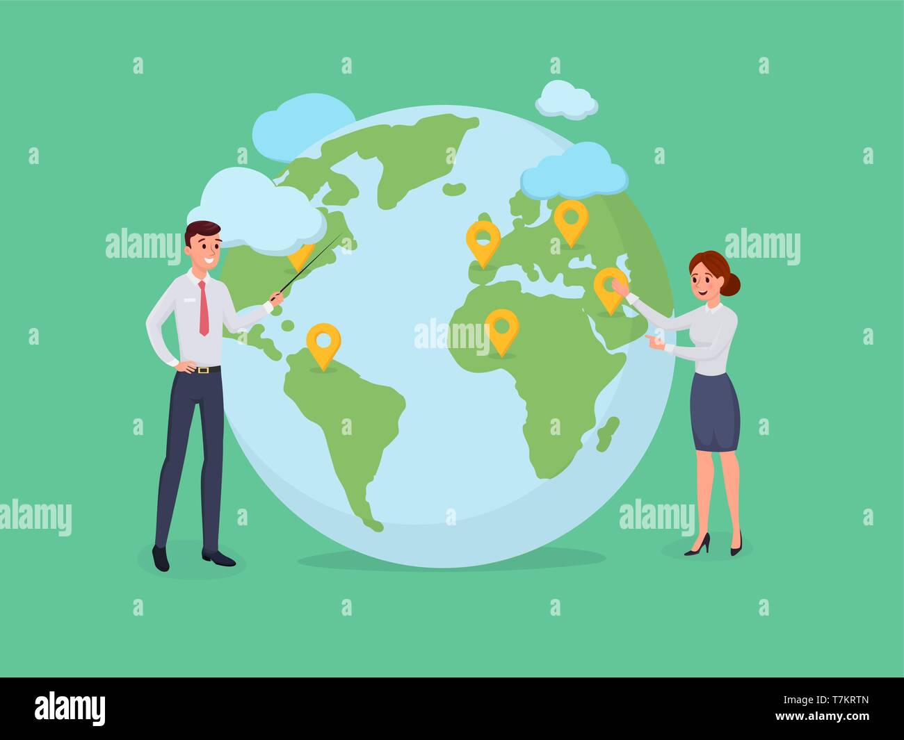 Cartoon Globe Map World Earth High Resolution Stock Photography and ...