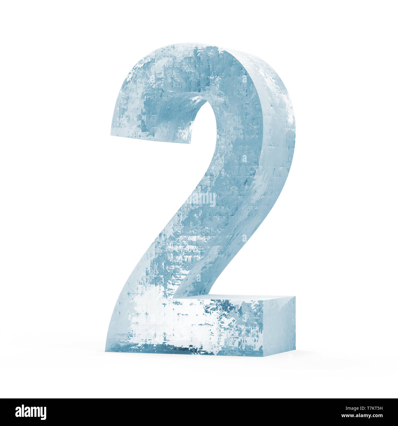 Icy Numbers isolated on white background (Number 2 Stock Photo - Alamy