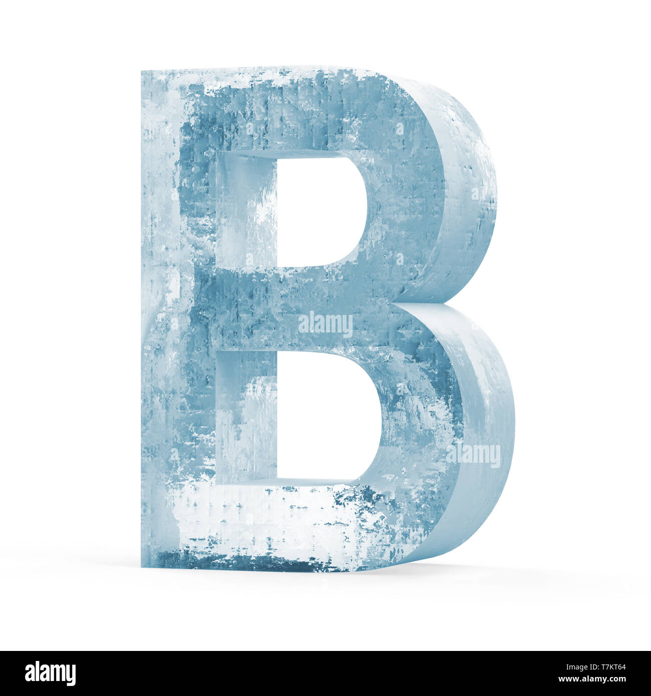 Icy Letters isolated on white background (Letter B Stock Photo - Alamy