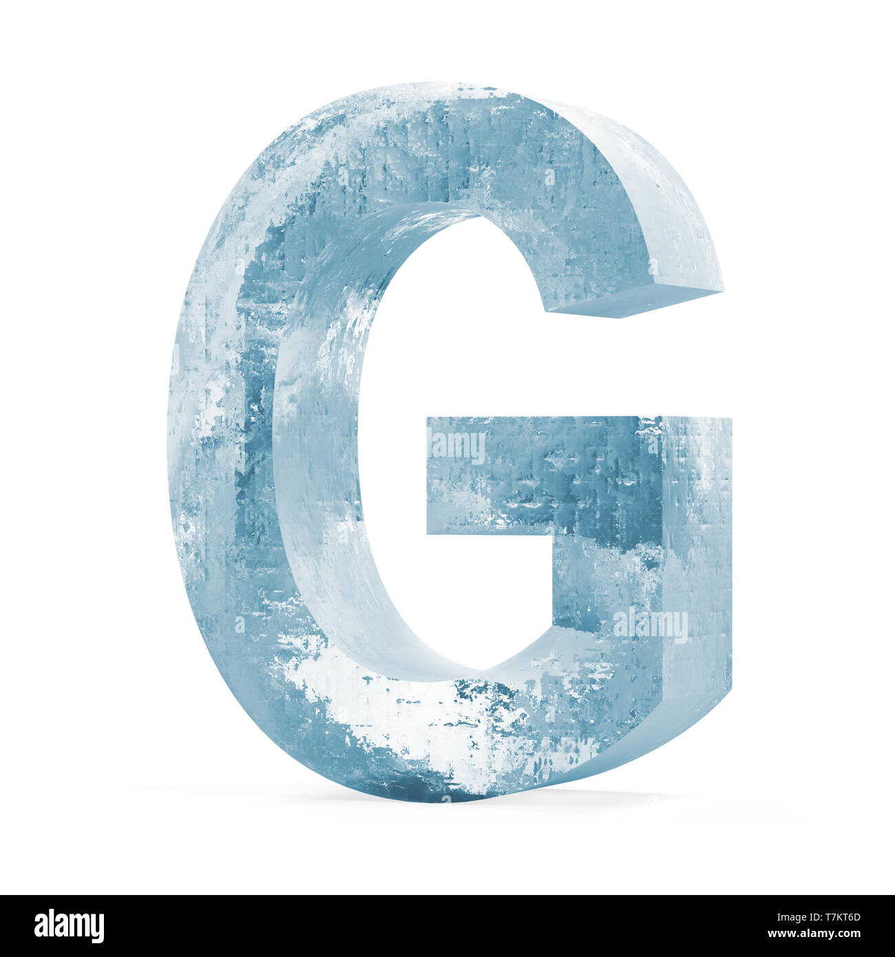 Icy Letters isolated on white background (Letter G Stock Photo - Alamy