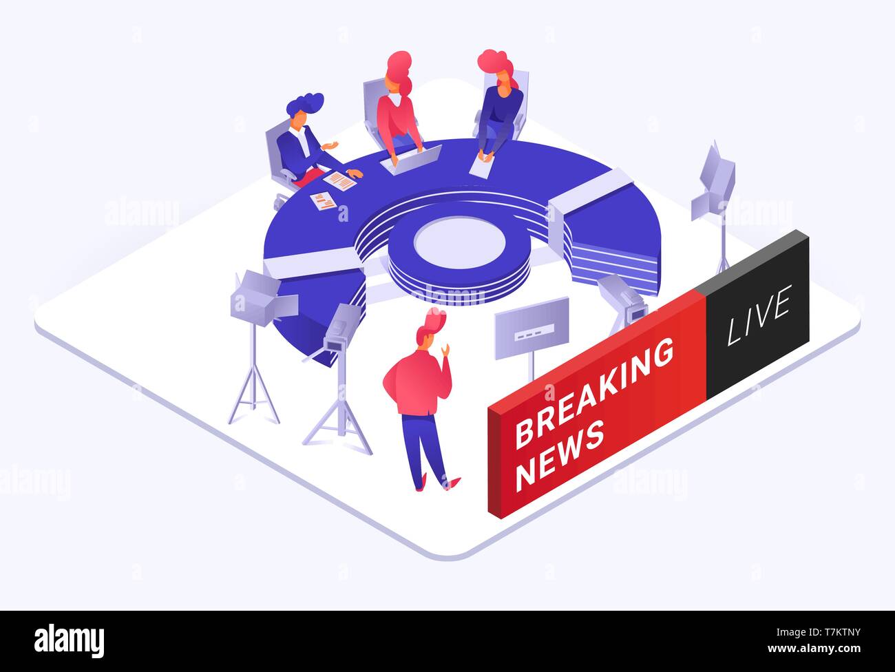 Breaking news reporter Stock Vector Images - Alamy