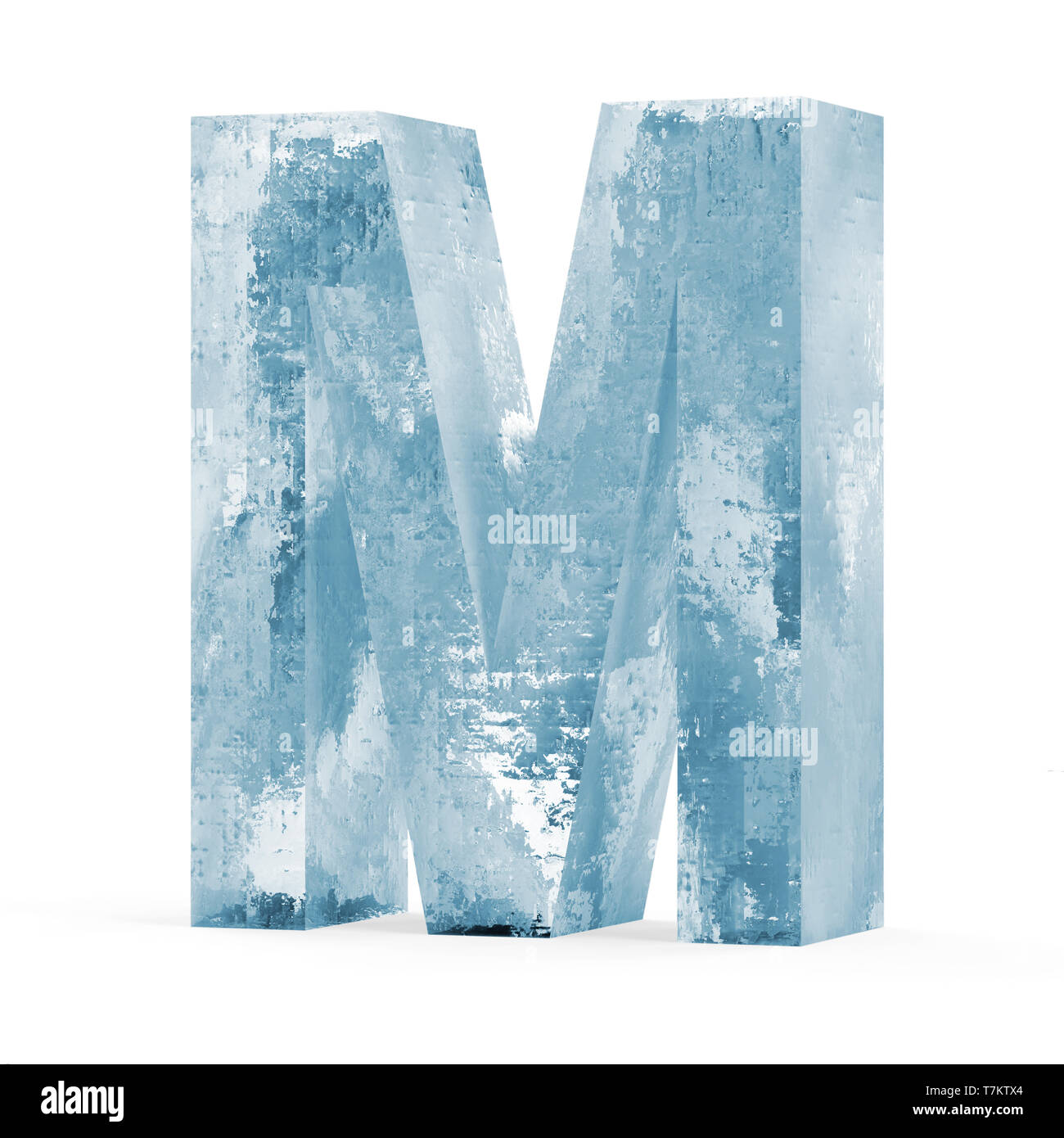 Icy Letters isolated on white background (Letter M Stock Photo - Alamy