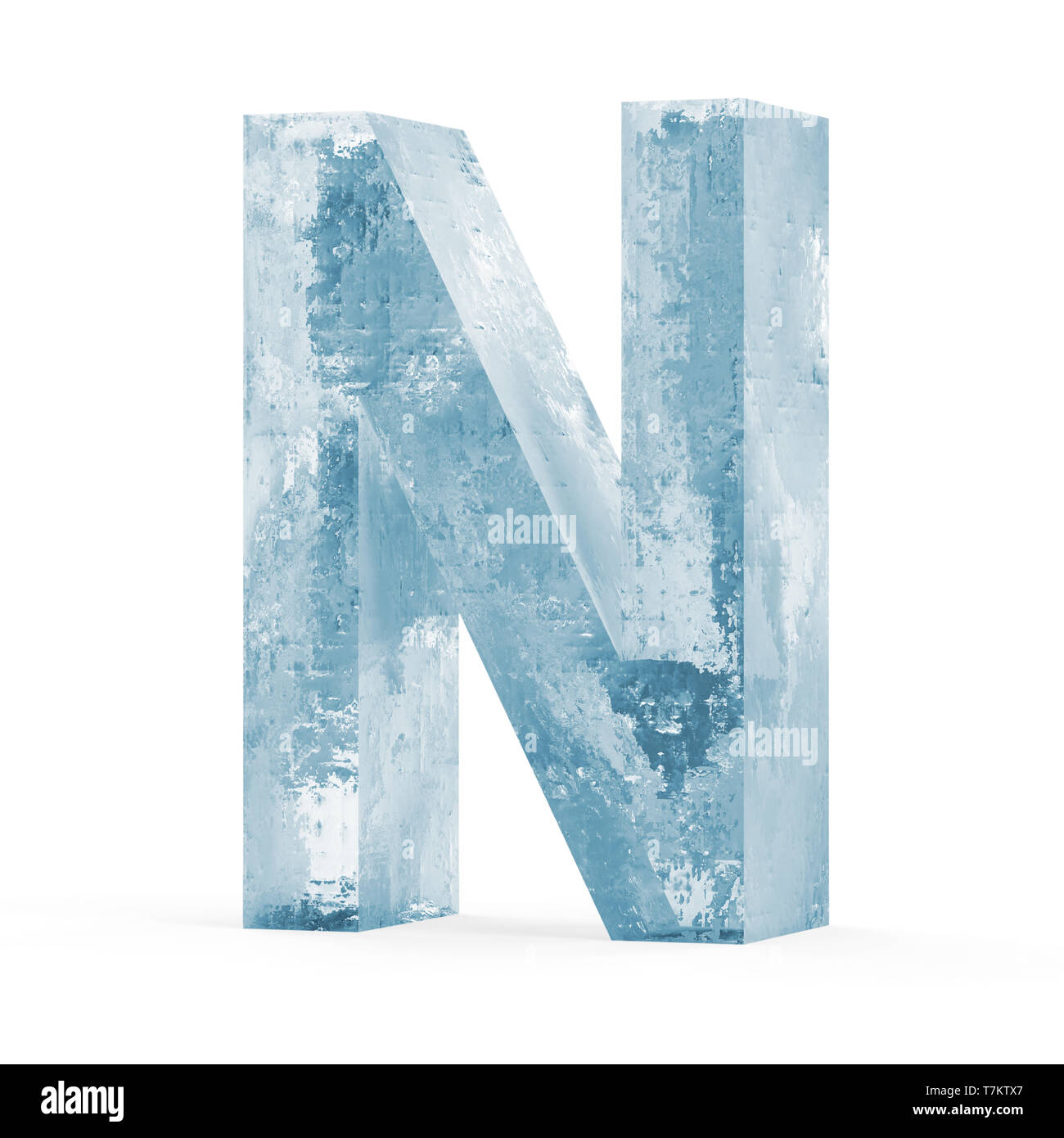 Icy Letters isolated on white background (Letter N Stock Photo - Alamy