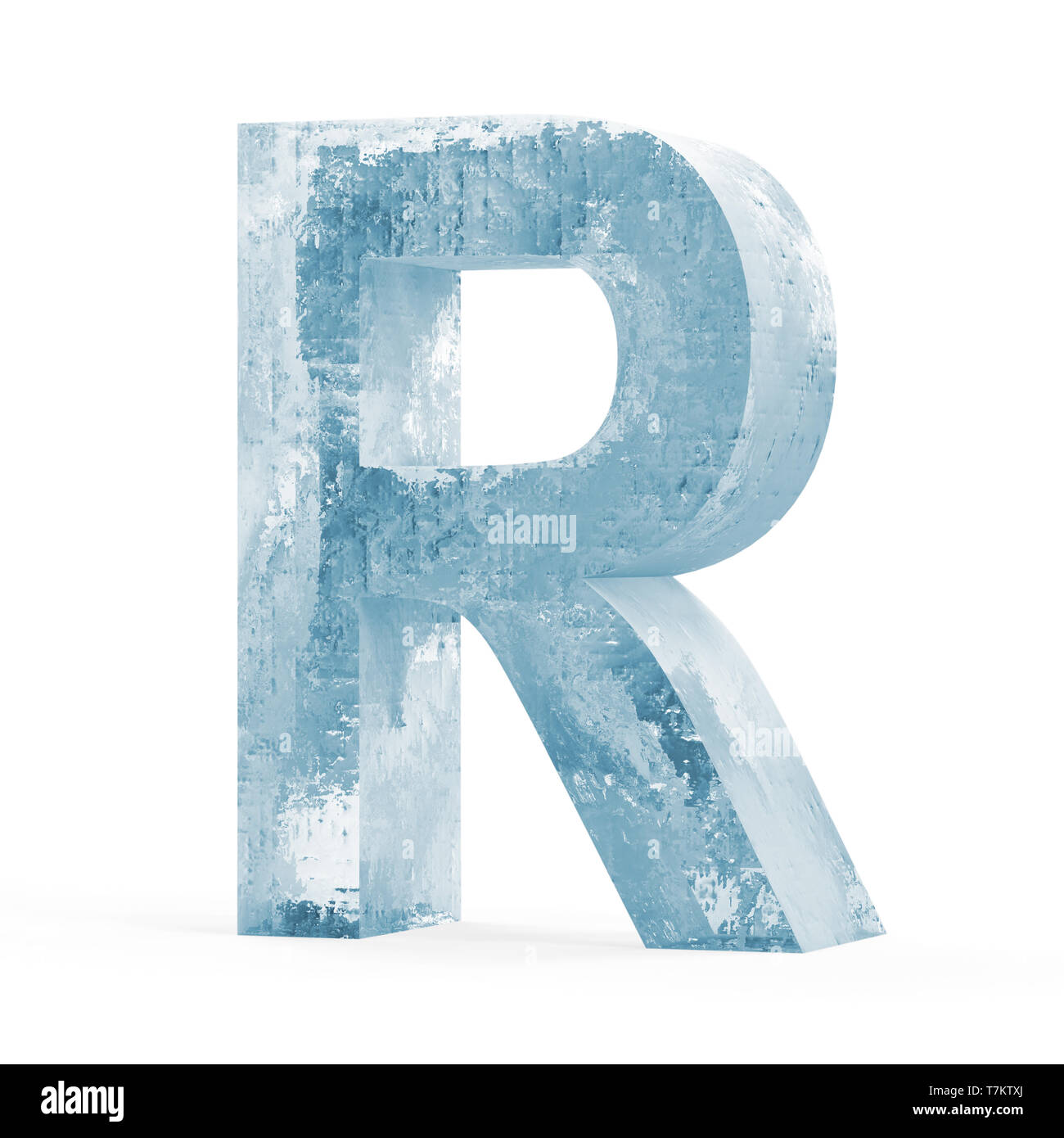 Icy Letters isolated on white background (Letter R Stock Photo - Alamy