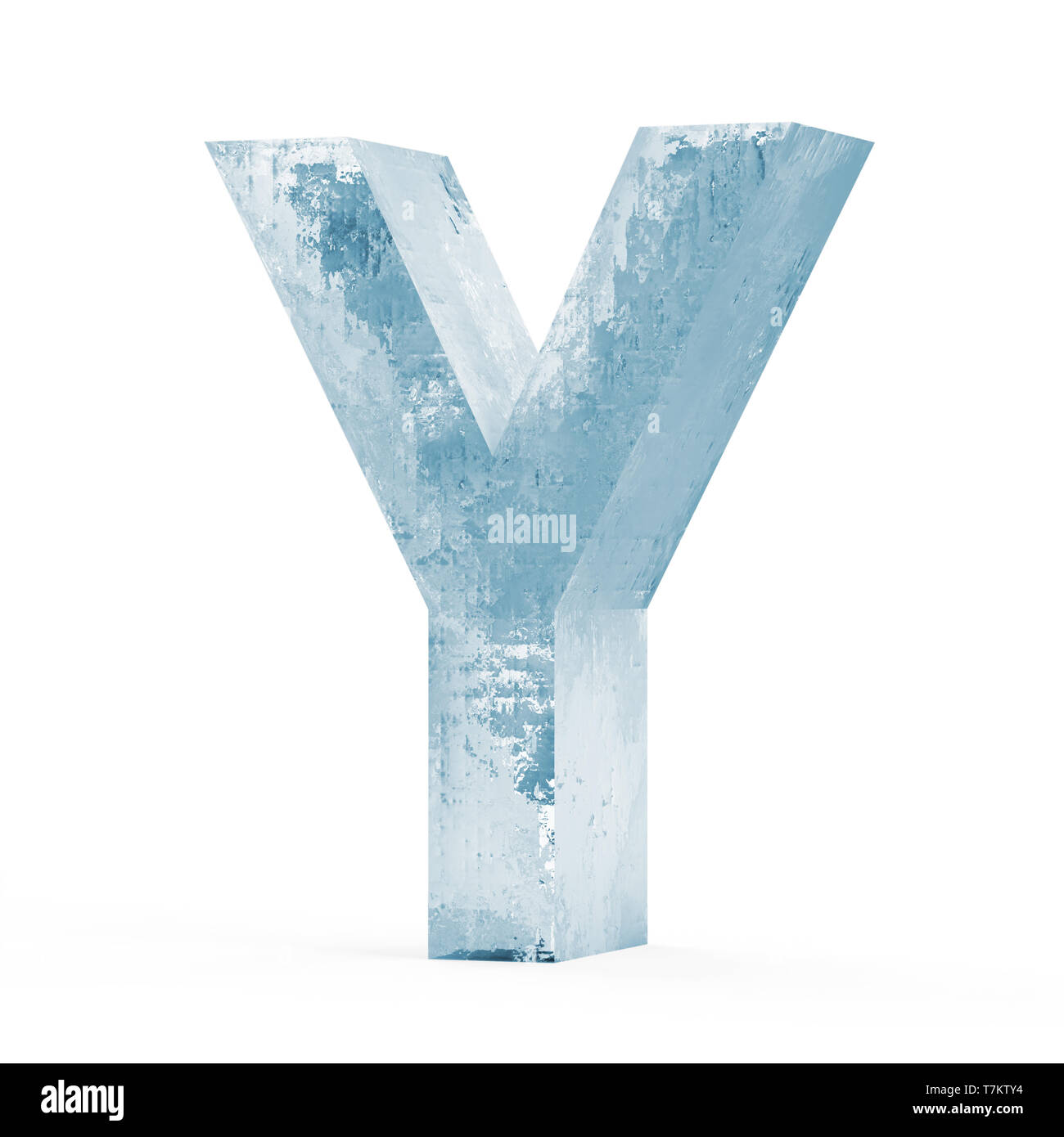 Icy Letters isolated on white background (Letter Y Stock Photo - Alamy