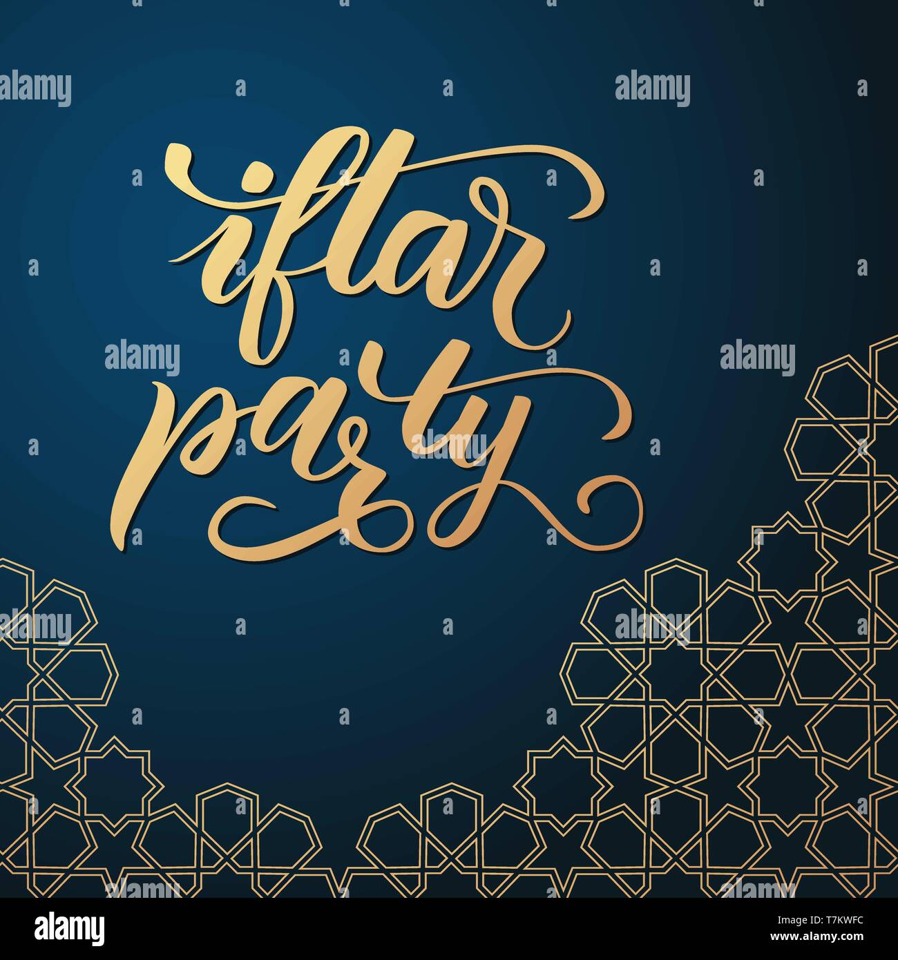 Iftar party brush calligraphy Stock Vector Image & Art - Alamy