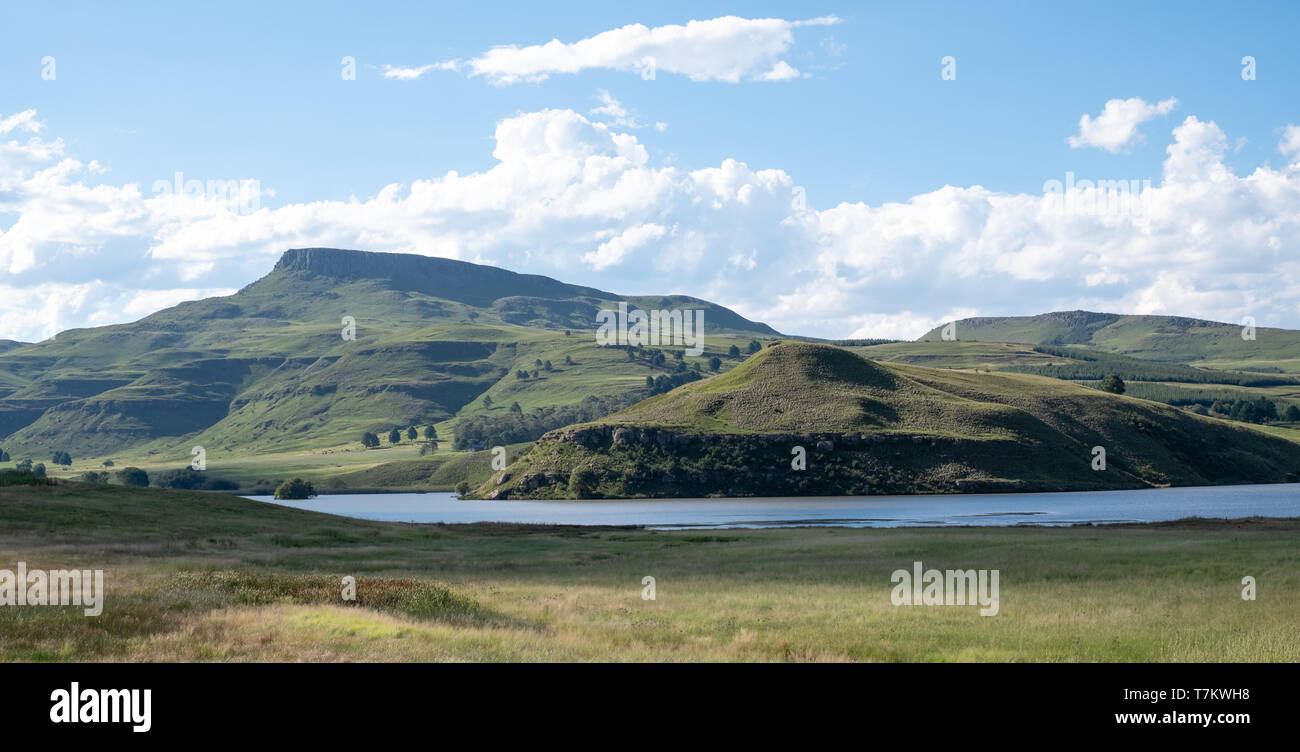 Rural landscape in the Lower Drakensberg area, KwaZulu Natal, South ...