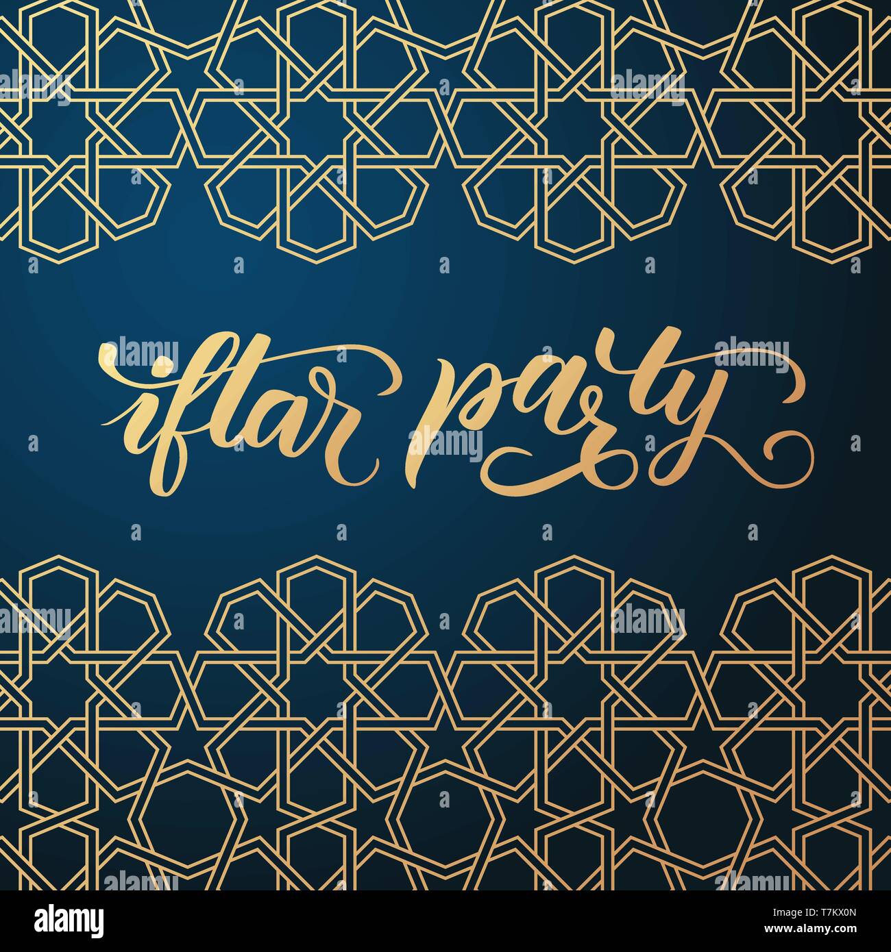 Iftar party brush calligraphy Stock Vector Image & Art - Alamy