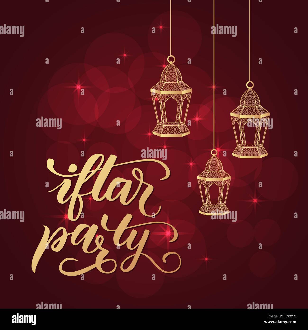 Iftar party brush calligraphy Stock Vector Image & Art - Alamy