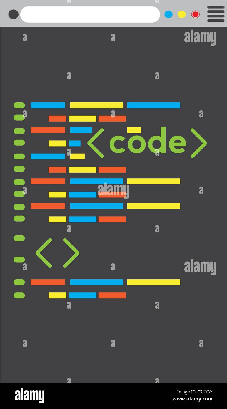 Programming code on a browser window Stock Vector Image & Art - Alamy Programming code on a browser window Stock Vector Image & Art - Alamy