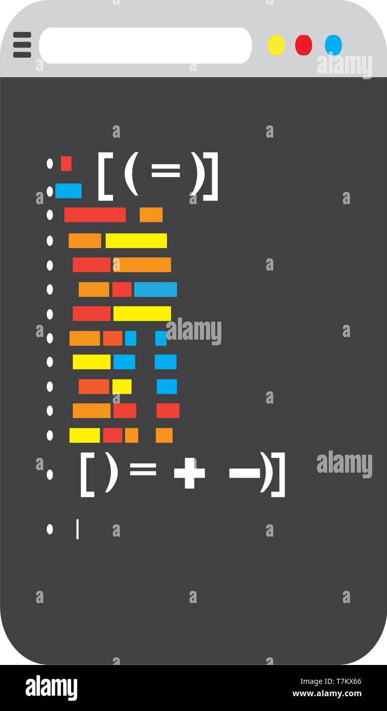 Programming code on a browser window Stock Vector Image & Art - Alamy
