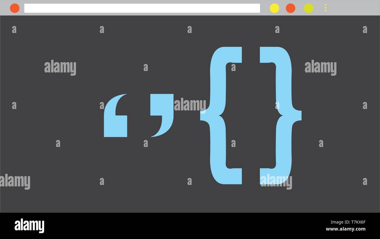 Programming Code On A Browser Window Stock Vector Image And Art Alamy