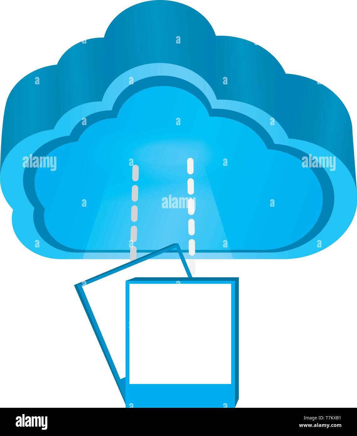 3d cloud computing icon with photos symbol Stock Vector Image & Art - Alamy