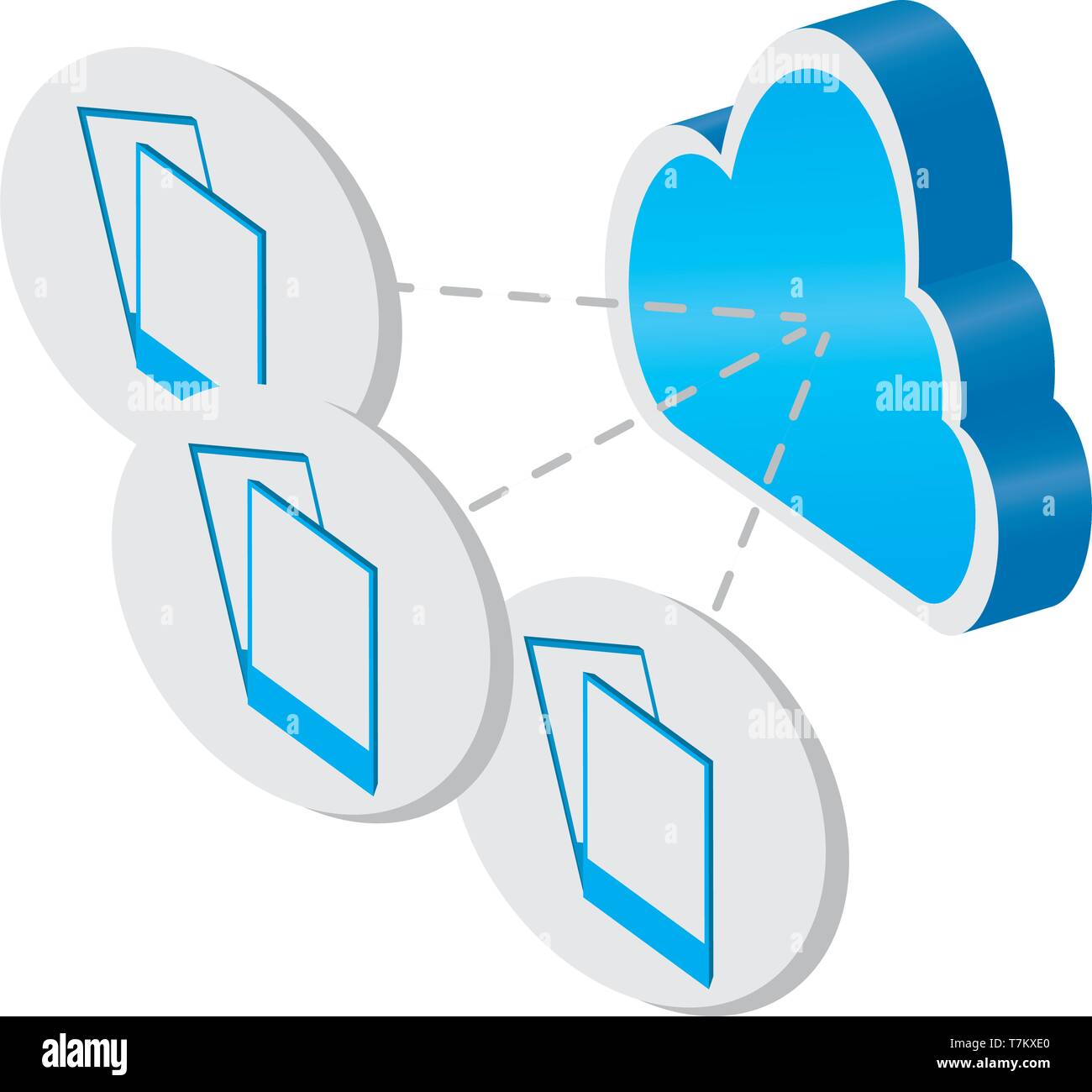3d cloud computing icon with photo symbols Stock Vector Image & Art - Alamy