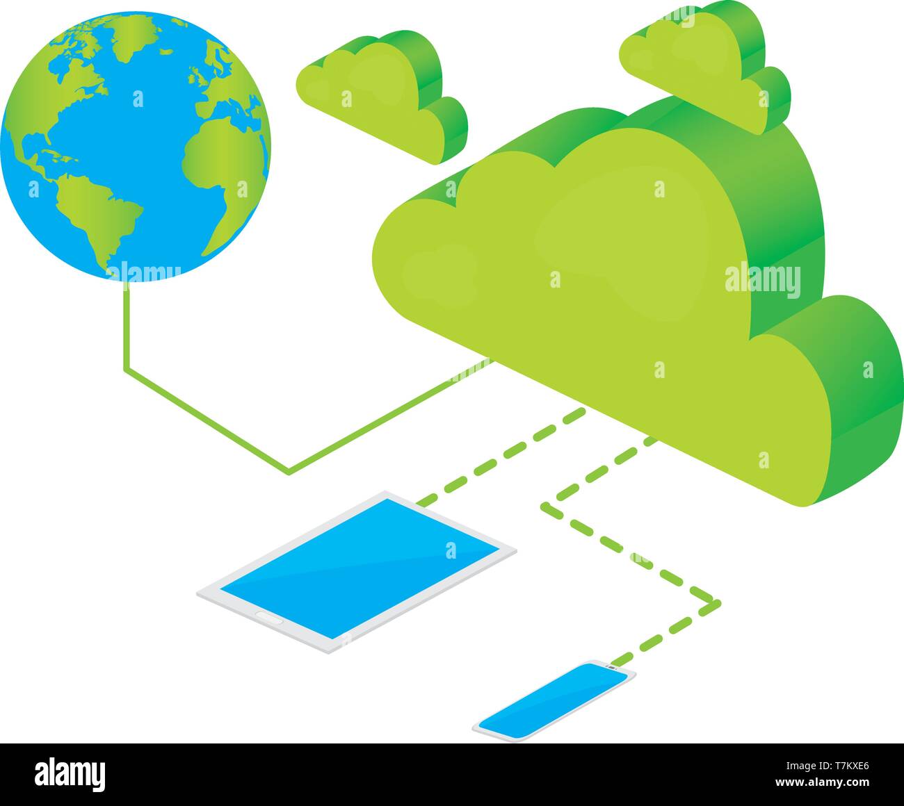 Earth digital connected Stock Vector Images - Alamy