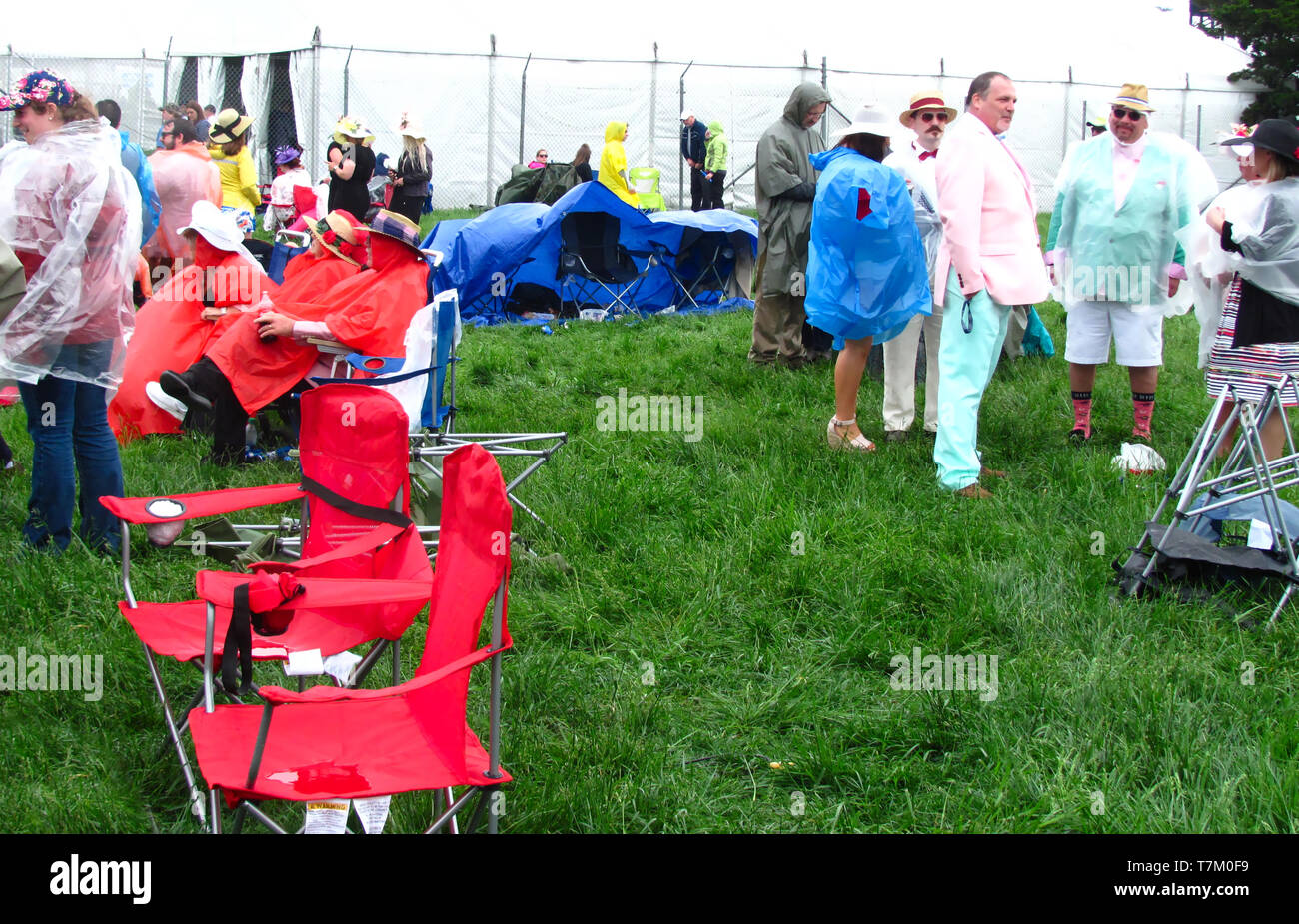 Kentucky Derby Infield track at 145th Churchill Down with people Stock ...