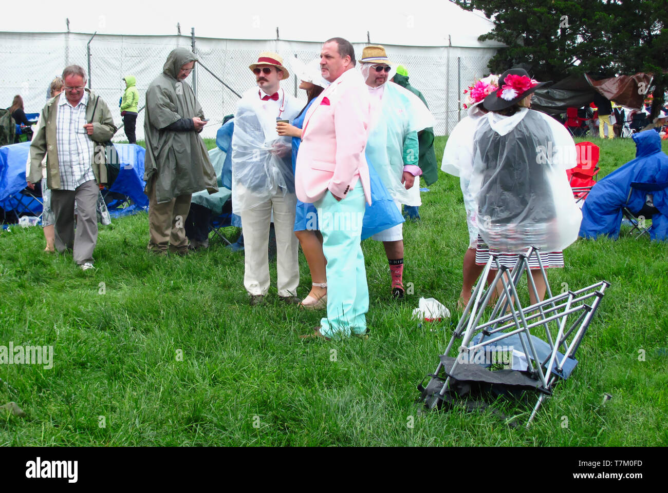 Kentucky Derby Infield track at 145th Churchill Down with people Stock ...