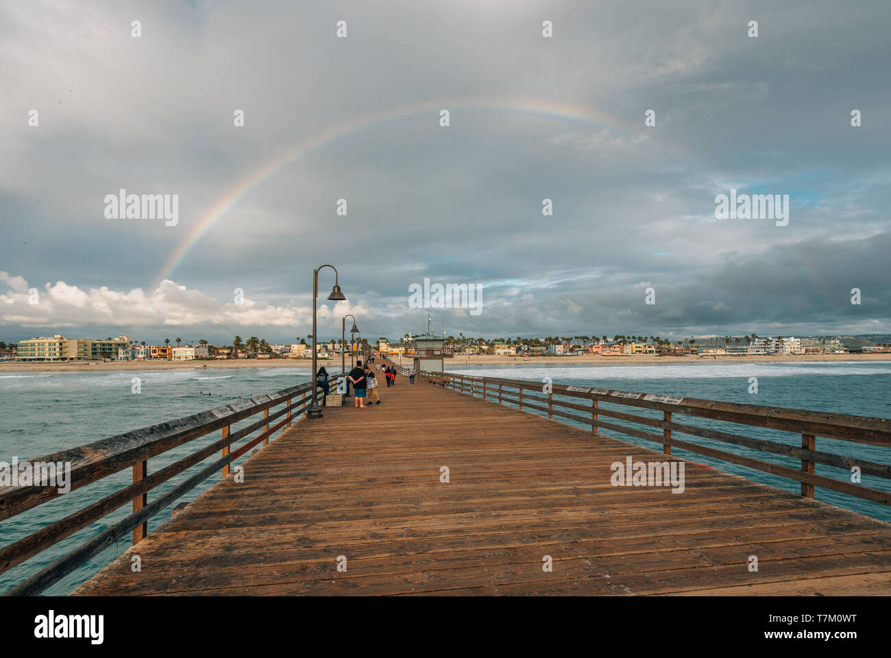 Rainbow over pier hi-res stock photography and images - Alamy