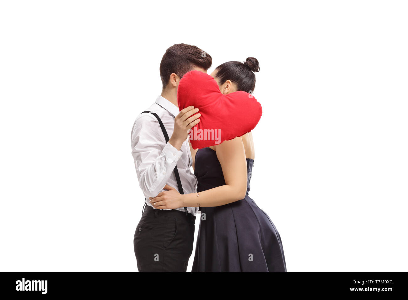 Romantic love kiss heart hi-res stock photography and images - Alamy