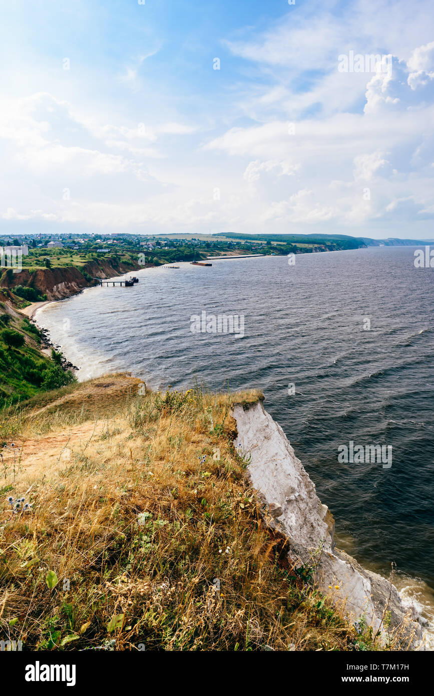 River estuary view from the dolomite cliff Stock Photo - Alamy