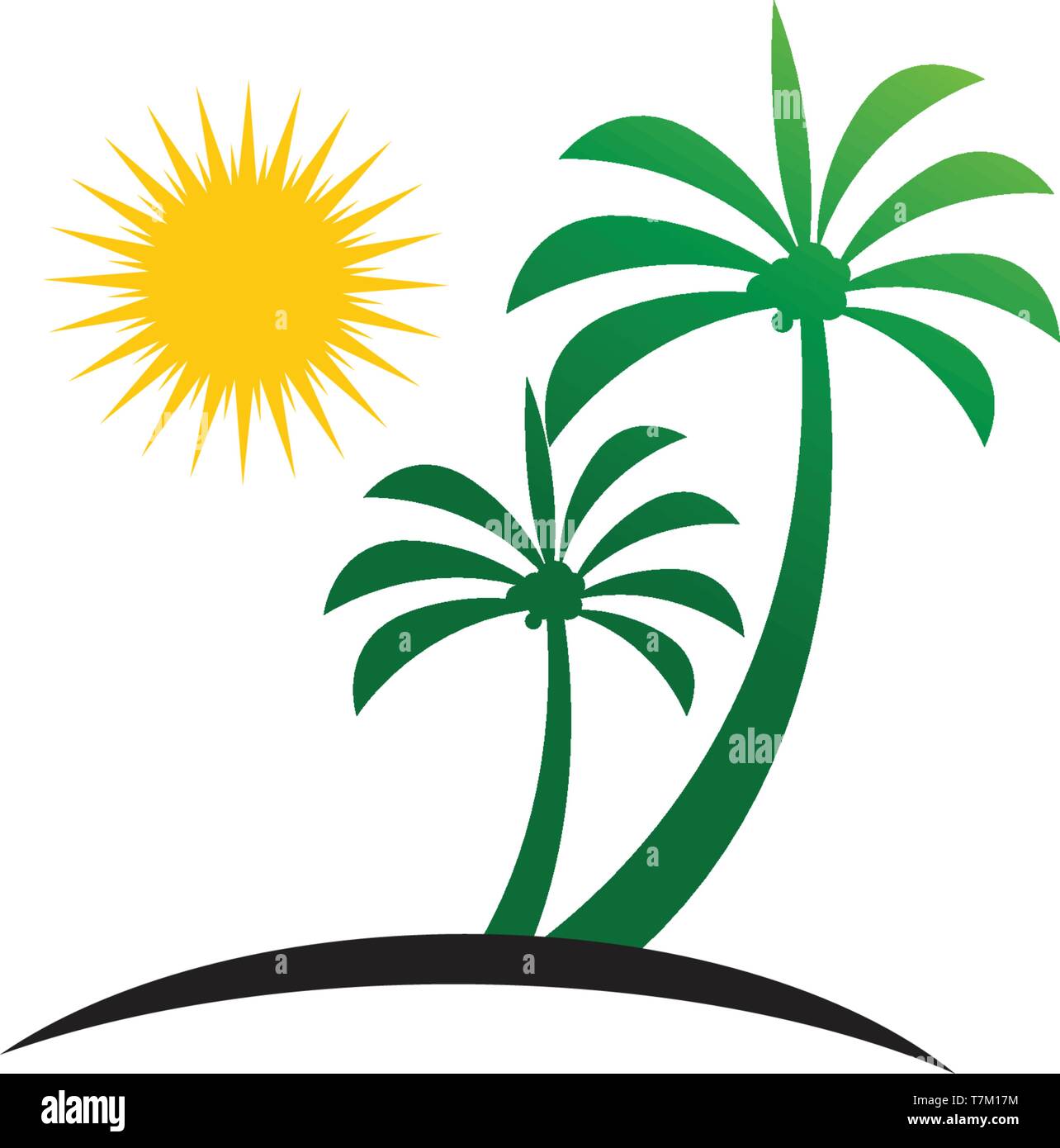 Palm tree summer logo template vector illustration Stock Vector Image ...