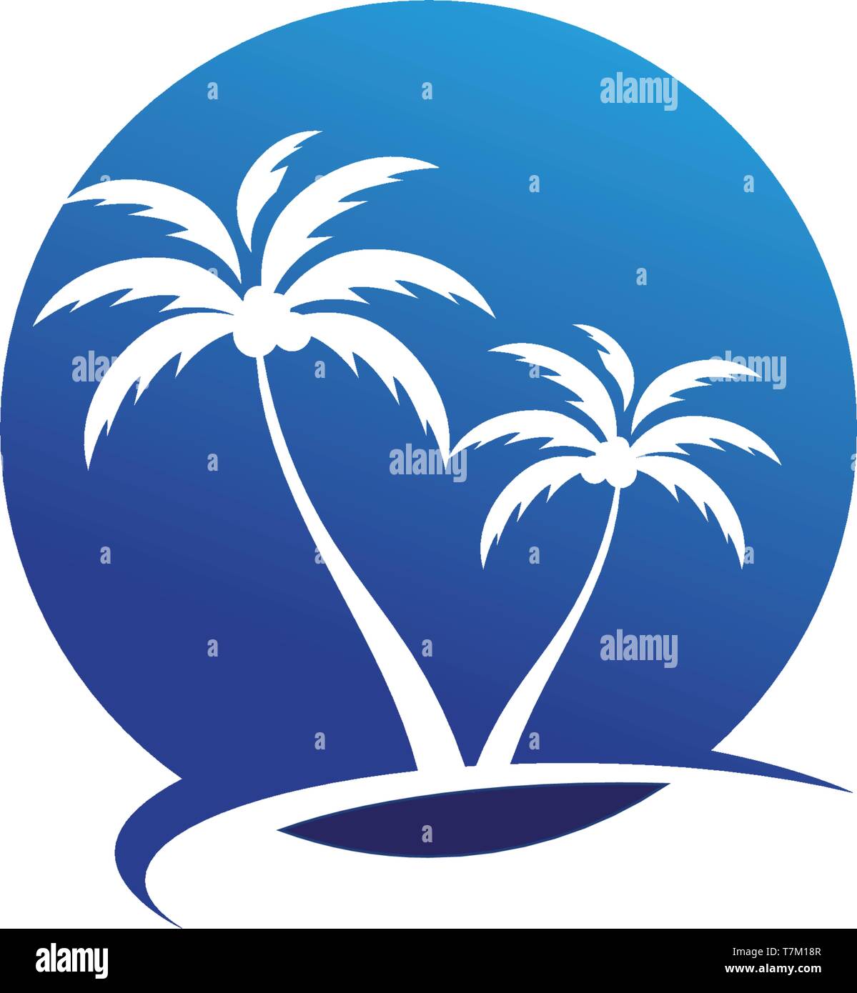 Palm tree summer logo template vector illustration Stock Vector Image ...