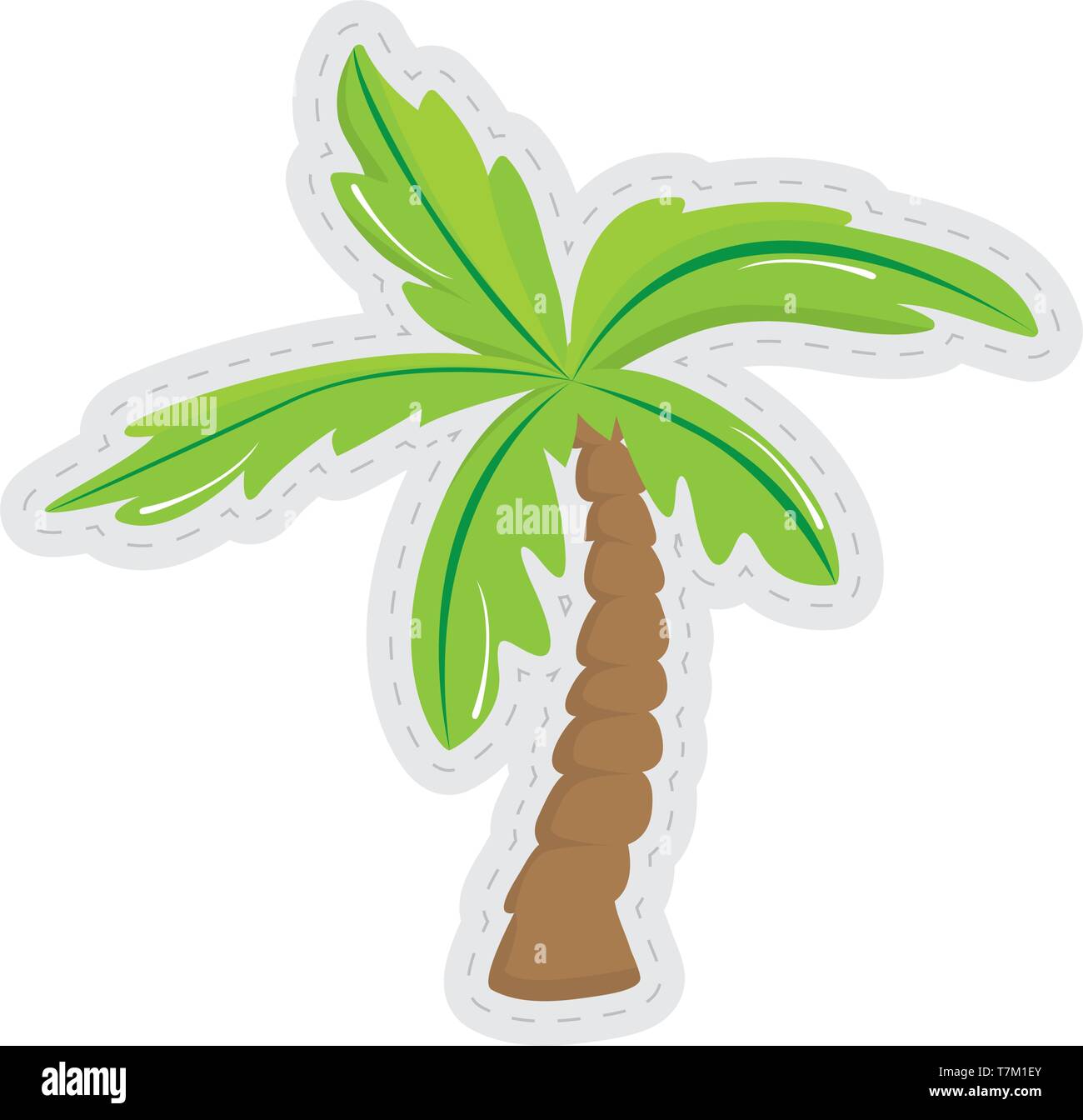 Palm tree dotted sticker Stock Vector Image & Art - Alamy