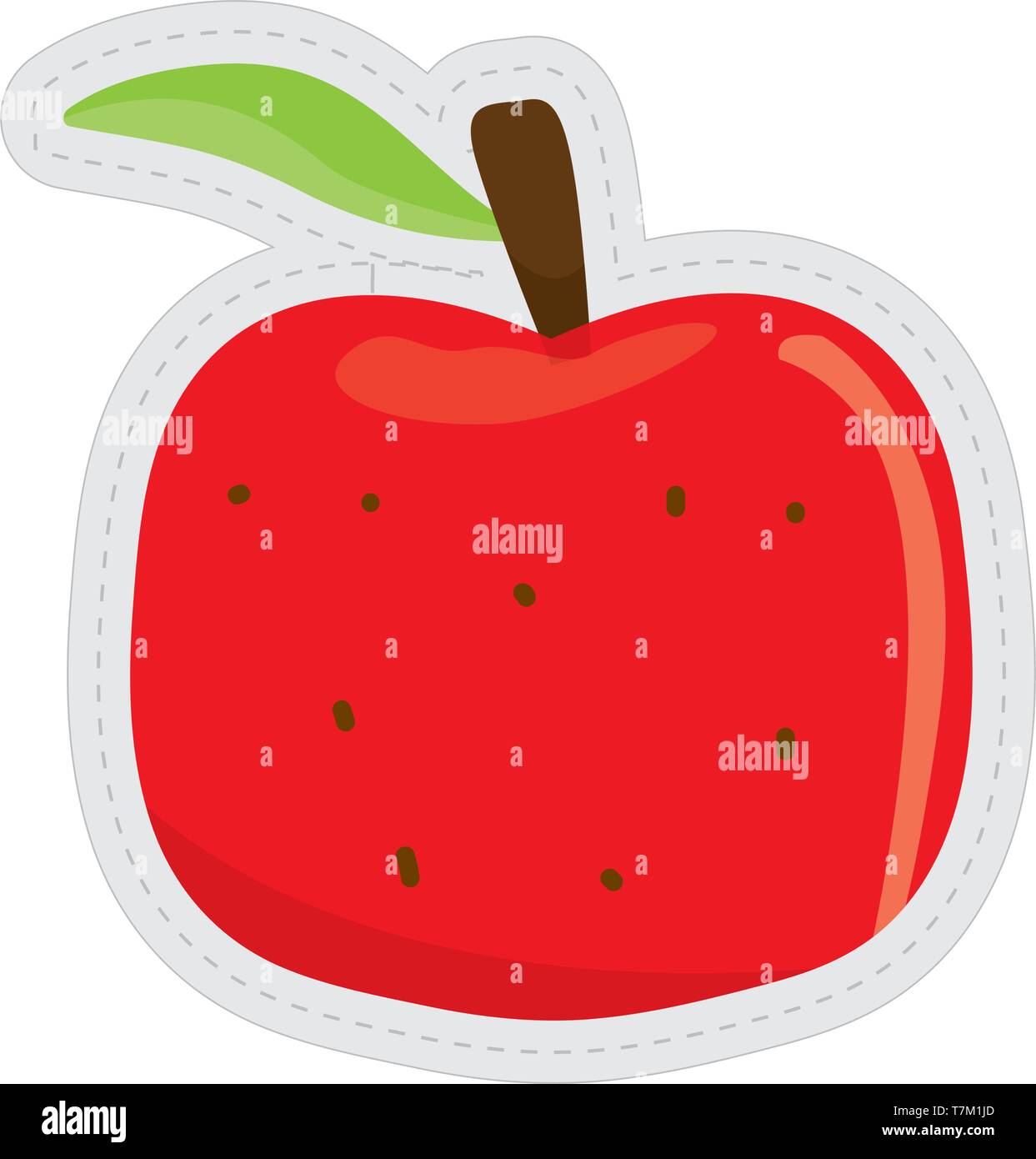 Apple dotted sticker Stock Vector Image & Art - Alamy