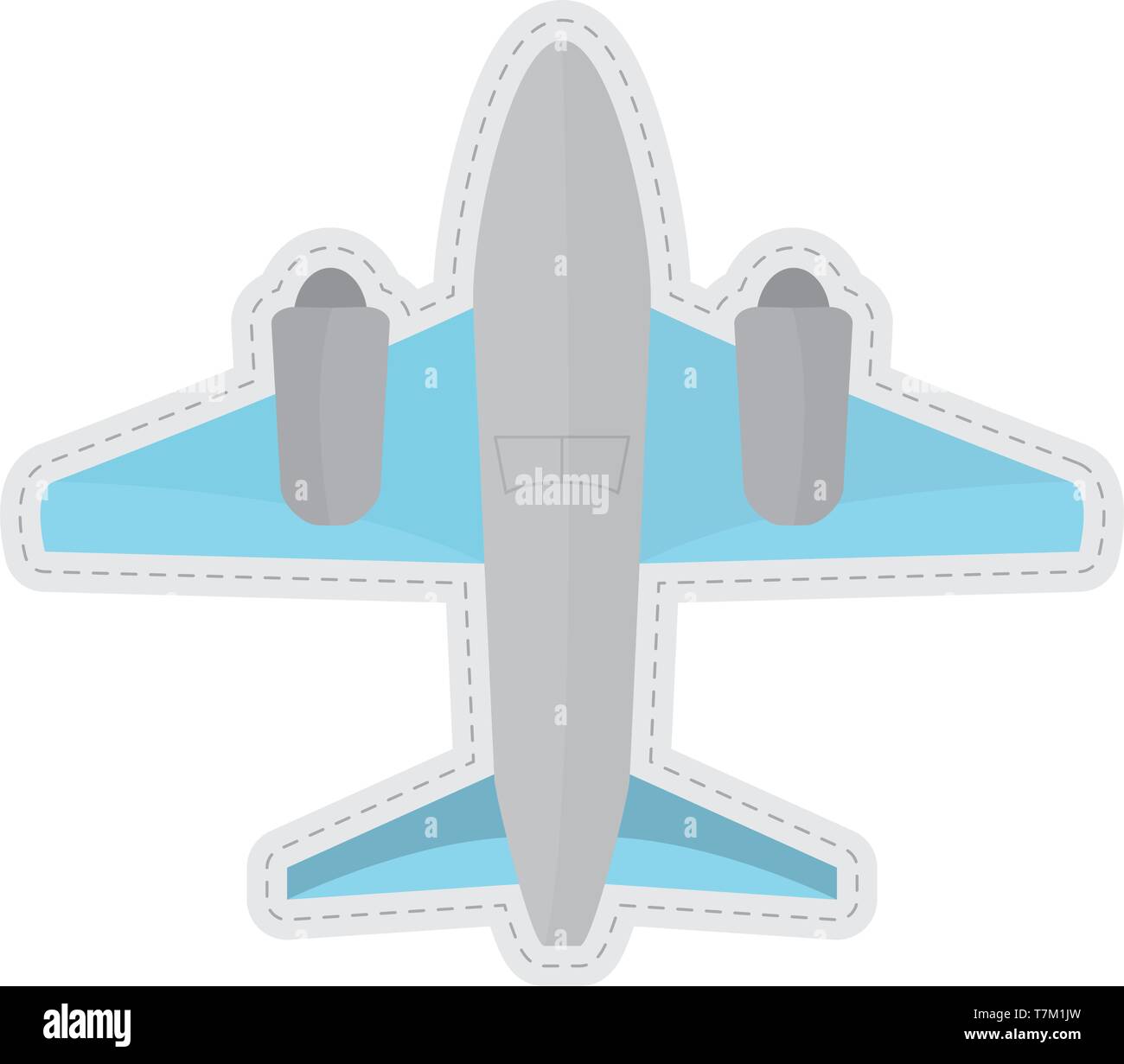 Airplane dotted sticker Stock Vector Image & Art - Alamy