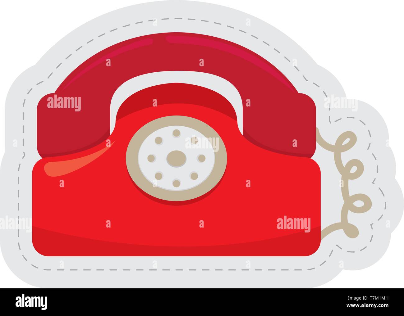 Vintage telephone dotted sticker Stock Vector Image & Art - Alamy